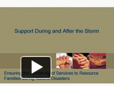 PPT – Support During and After the Storm PowerPoint presentation | free ...