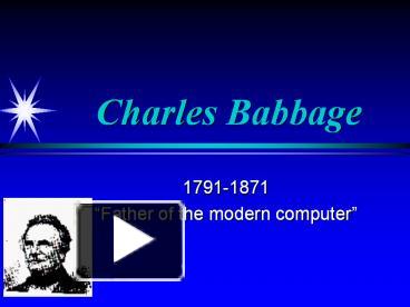 Charles Babbage presentation | free to view