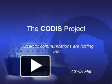 PPT – The CODIS Project PowerPoint presentation | free to view - id: e2513-MGI5O