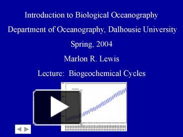 Introduction to Biological Oceanography presentation | free to download