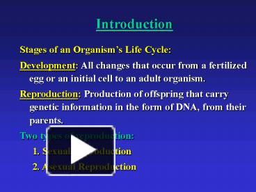 PPT – Stages of an Organisms Life Cycle: PowerPoint presentation | free ...