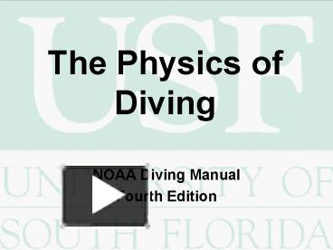 PPT – The Physics of Diving PowerPoint presentation | free to view - id: e3b36-NWY3N