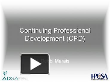 Continuing Professional Development CPD presentation | free to view