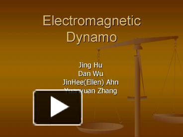 Electromagnetic Dynamo presentation | free to view