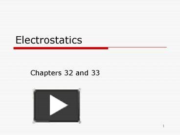 Electrostatics presentation | free to view