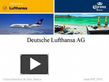 Deutsche Lufthansa AG presentation | free to view