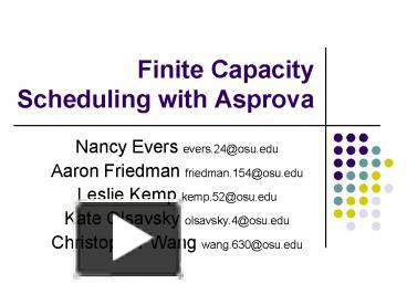 PPT – Finite Capacity Scheduling with Asprova PowerPoint presentation | free to view - id: e780d ...