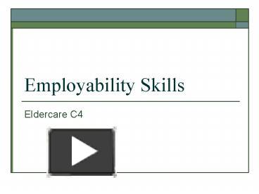 Employability Skills presentation | free to view