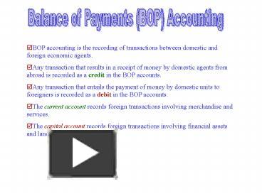 Balance of Payments BOP Accounting presentation | free to download