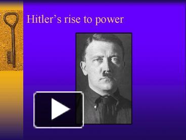 Hitlers rise to power presentation | free to view