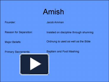PPT – Amish PowerPoint presentation | free to view - id: e8c90-ZDc1Z
