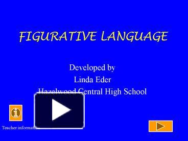PPT – FIGURATIVE LANGUAGE PowerPoint presentation | free to view - id ...