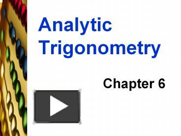 PPT – Analytic Trigonometry PowerPoint presentation | free to view - id ...