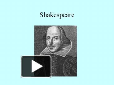 Shakespeare presentation | free to view
