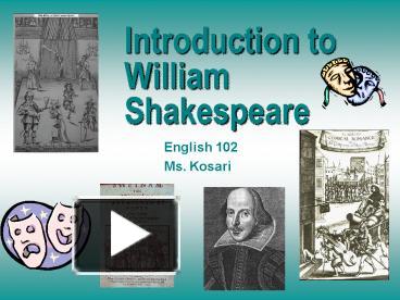 Introduction to William Shakespeare presentation | free to view