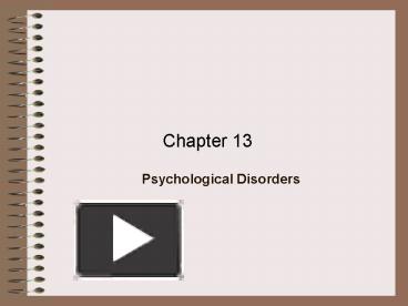 Psychological Disorders presentation | free to download