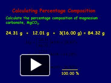 Calculating Percentage Composition presentation | free to view