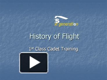 History of Flight presentation | free to view
