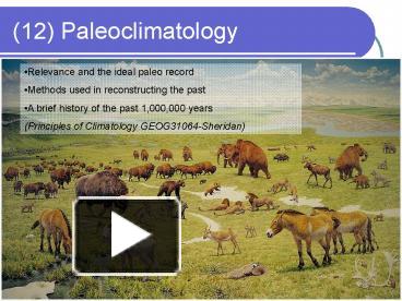 12 Paleoclimatology presentation | free to view