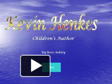 Kevin Henkes presentation | free to view