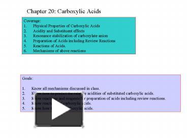 PPT – Carboxylic Acids PowerPoint presentation | free to view - id ...