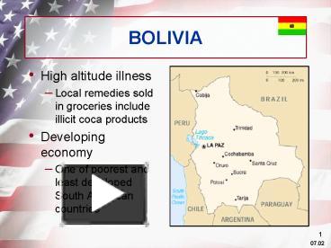 PPT – BOLIVIA PowerPoint presentation | free to view - id: f161f-ZDc1Z