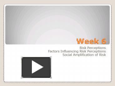 Week 6 presentation | free to view