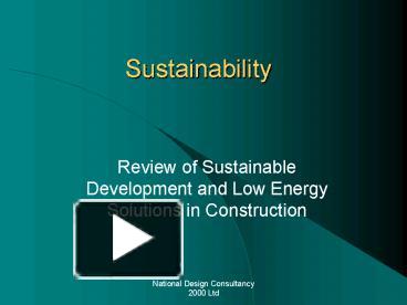 PPT – Sustainability PowerPoint presentation | free to view - id: f392a ...