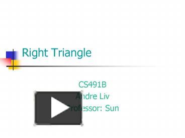 PPT – Right Triangle PowerPoint presentation | free to view - id: f4229 ...