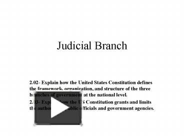 PPT – Judicial Branch PowerPoint presentation | free to view - id ...