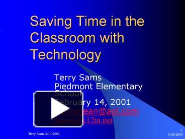 Saving Time in the Classroom with Technology presentation | free to ...
