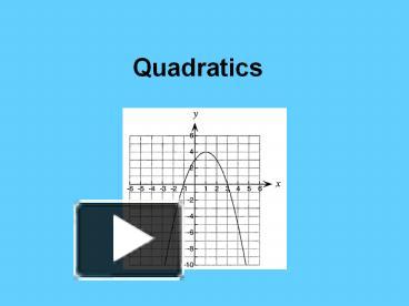 Quadratics presentation | free to view