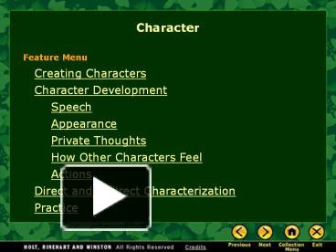 Character presentation | free to view
