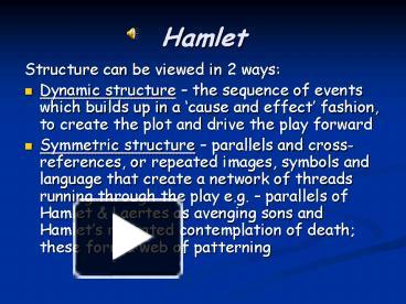 Hamlet presentation | free to view