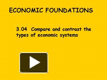 PPT – ECONOMIC FOUNDATIONS PowerPoint presentation | free to view - id ...