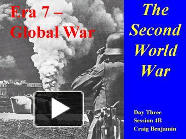 The Second World War presentation | free to view