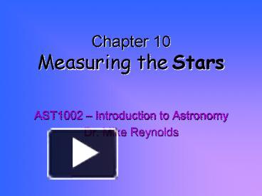PPT – Chapter 10 Measuring the Stars PowerPoint presentation | free to ...