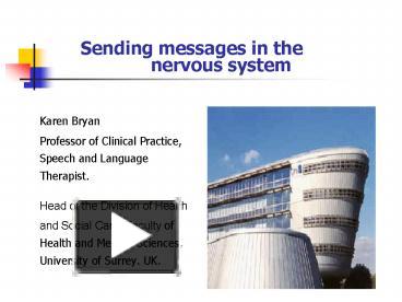 PPT – Sending messages in the nervous system PowerPoint presentation ...