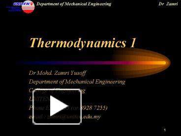 PPT – Thermodynamics 1 PowerPoint presentation | free to view - id ...