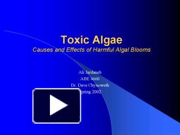 Toxic Algae Causes and Effects of Harmful Algal Blooms presentation ...