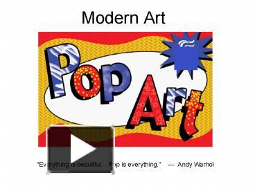 PPT – Modern Art PowerPoint presentation | free to view - id: f849e-ZDc1Z
