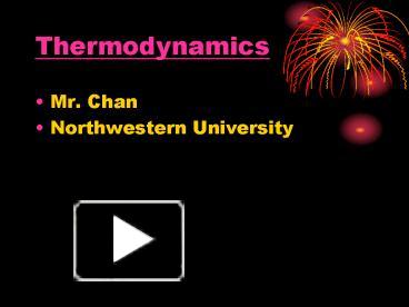 Thermodynamics presentation | free to view