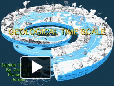 GEOLOGICAL TIME SCALE presentation | free to view