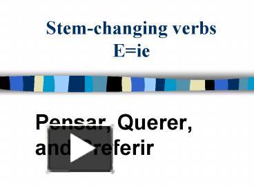 Stemchanging verbs Eie presentation | free to view