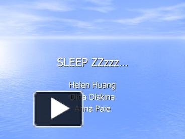 SLEEP ZZzzz presentation | free to download