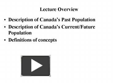 Description of Canadas Past Population presentation | free to download