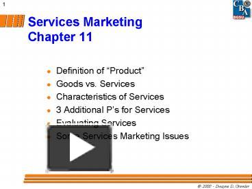 PPT – Services Marketing Chapter 11 PowerPoint presentation | free to view - id: fcb21-MmRiY