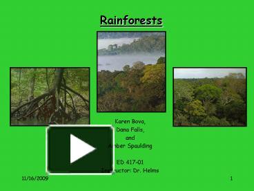 PPT – Rainforests PowerPoint presentation | free to view - id: fccbb-ZDc1Z