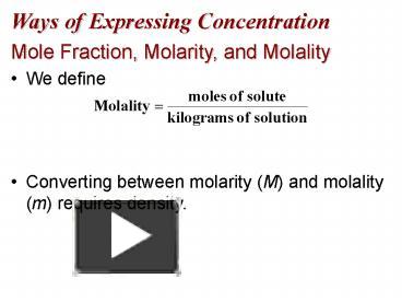 Ways of Expressing Concentration presentation | free to view