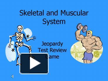 PPT – Skeletal and Muscular System PowerPoint presentation | free to ...